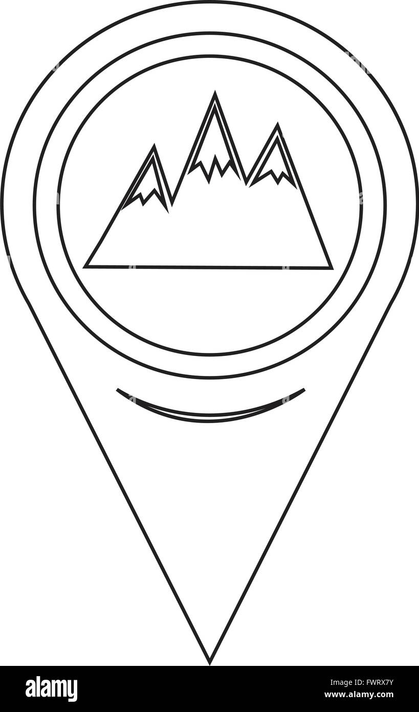 Map Pointer Mountains Icon Stock Vector Image & Art - Alamy