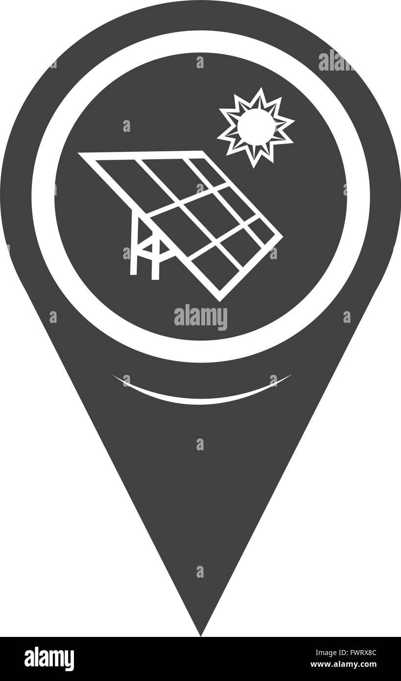 Map Pointer Solar Energy Icon Stock Vector Image & Art - Alamy