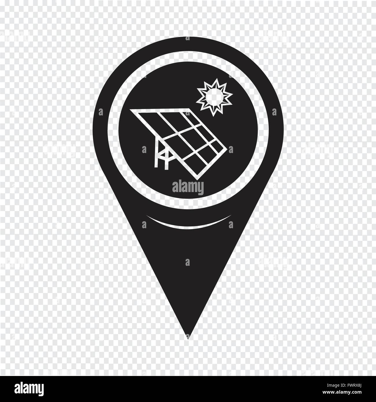 Map Pointer Solar Energy Icon Stock Vector Image & Art - Alamy