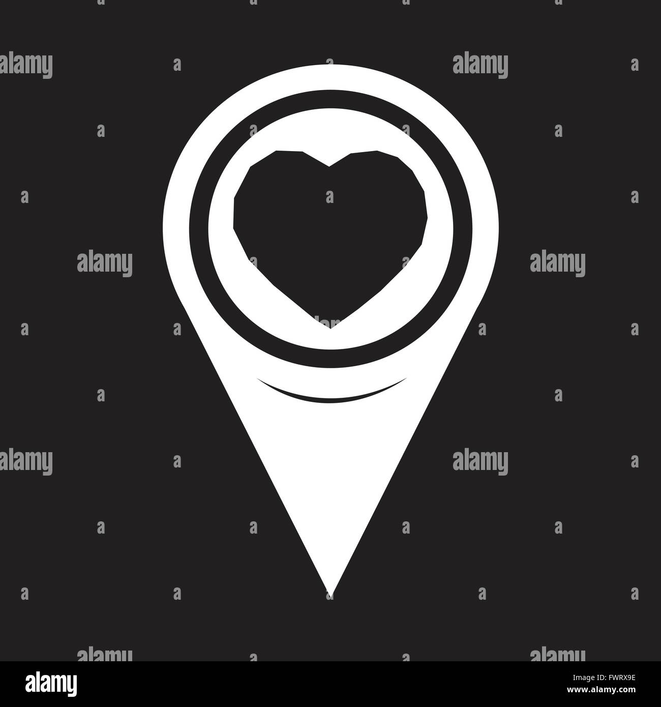 Map pointer heart icon Stock Vector Images - Alamy