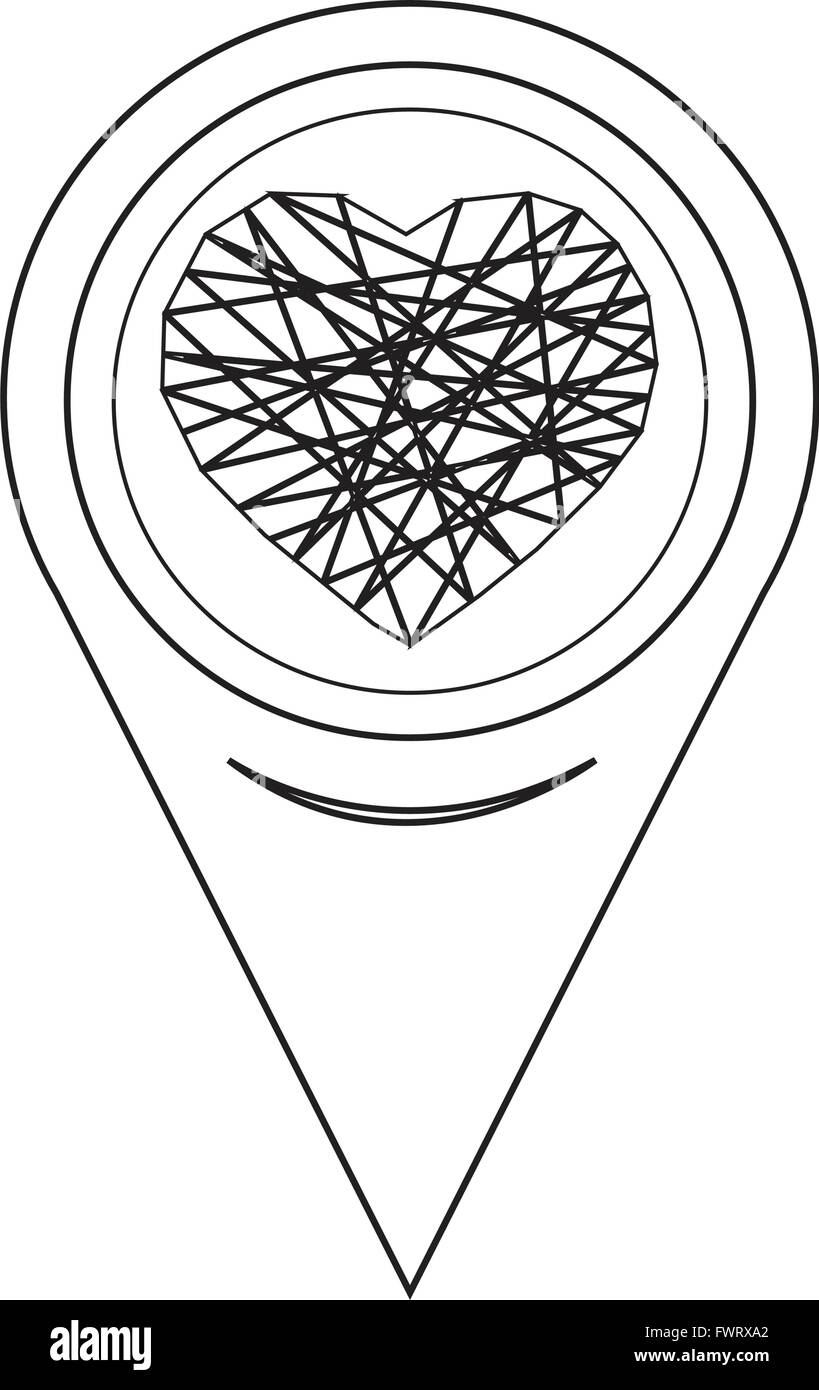 Map Pointer heart icon Stock Vector Image & Art - Alamy