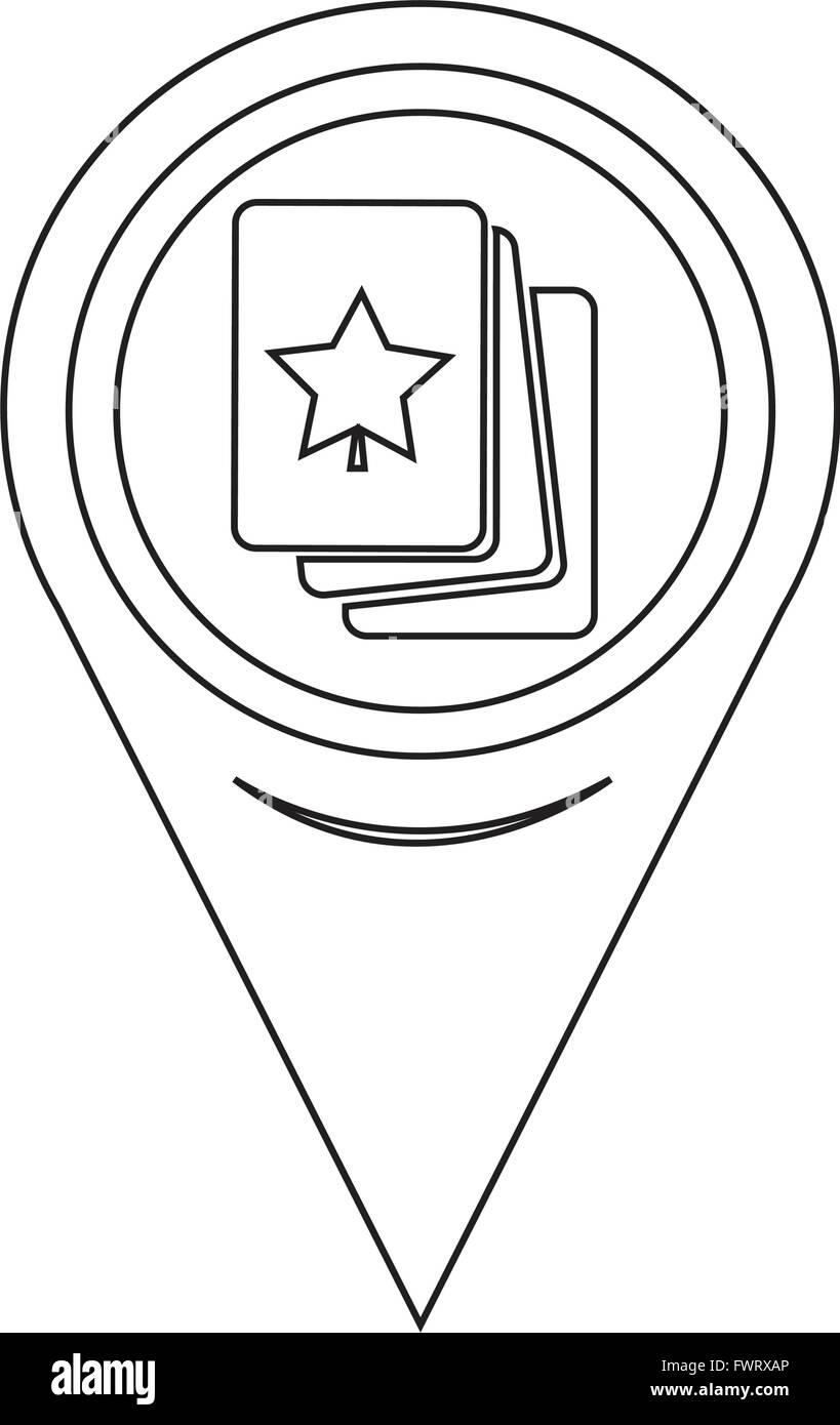 Map Pointer Playing Cards Icon Stock Vector Image & Art - Alamy