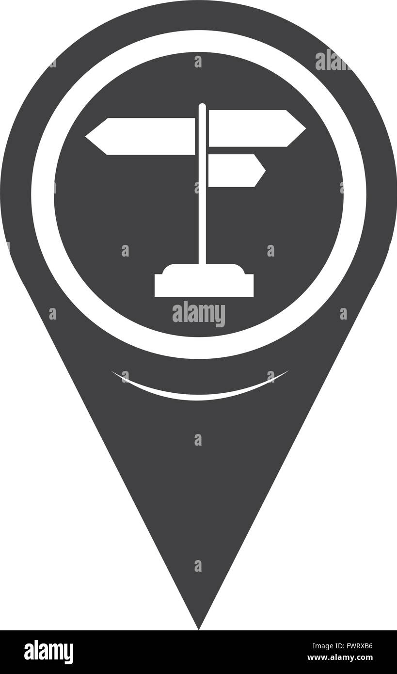 Map Pointer Signpost Icon Stock Vector Image & Art - Alamy