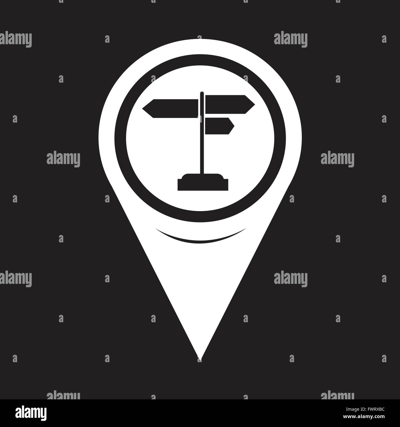 Map Pointer Signpost Icon Stock Vector Image & Art - Alamy