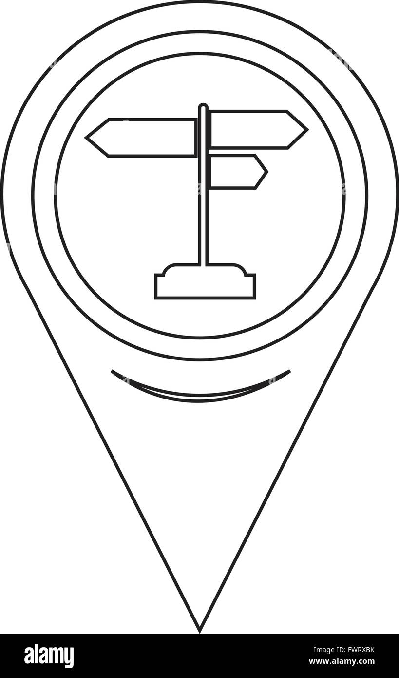 Map Pointer Signpost Icon Stock Vector Image & Art - Alamy