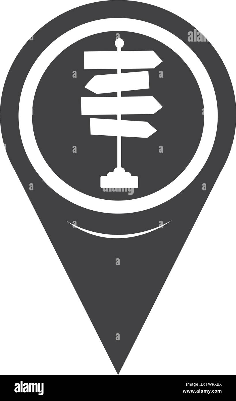 Map Pointer Signpost Icon Stock Vector Image & Art - Alamy