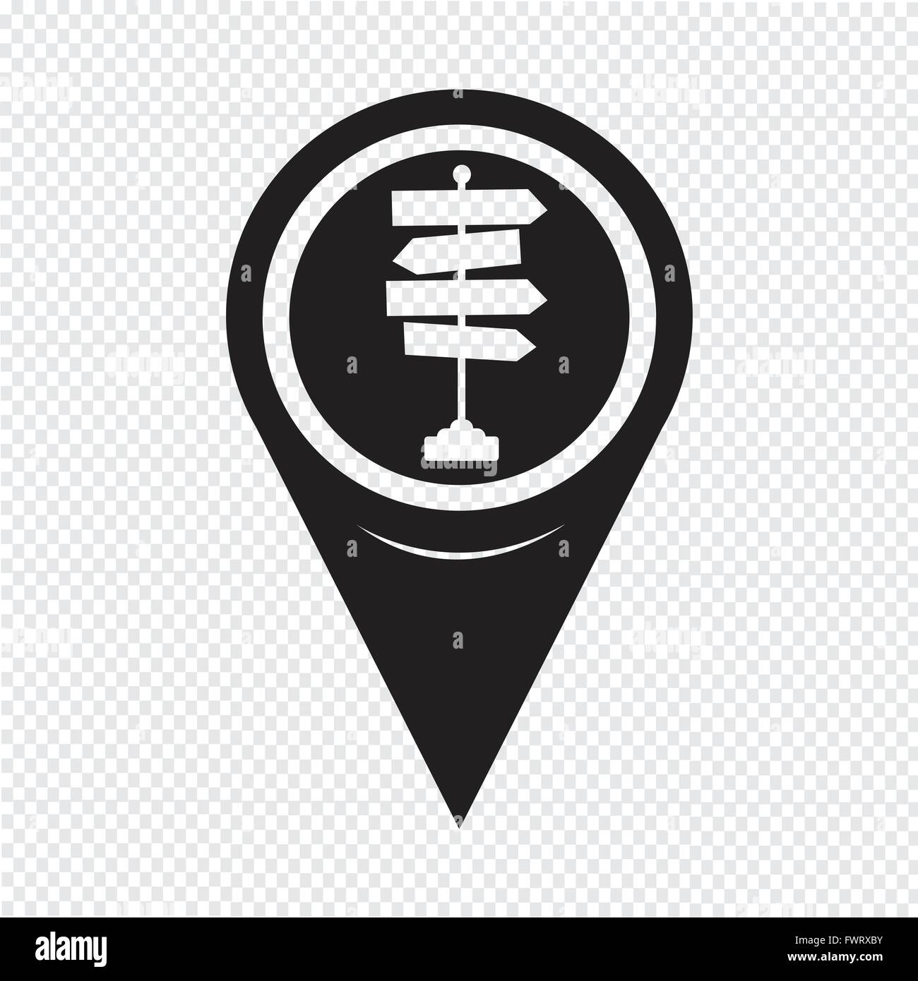 Map Pointer Signpost Icon Stock Vector Image & Art - Alamy