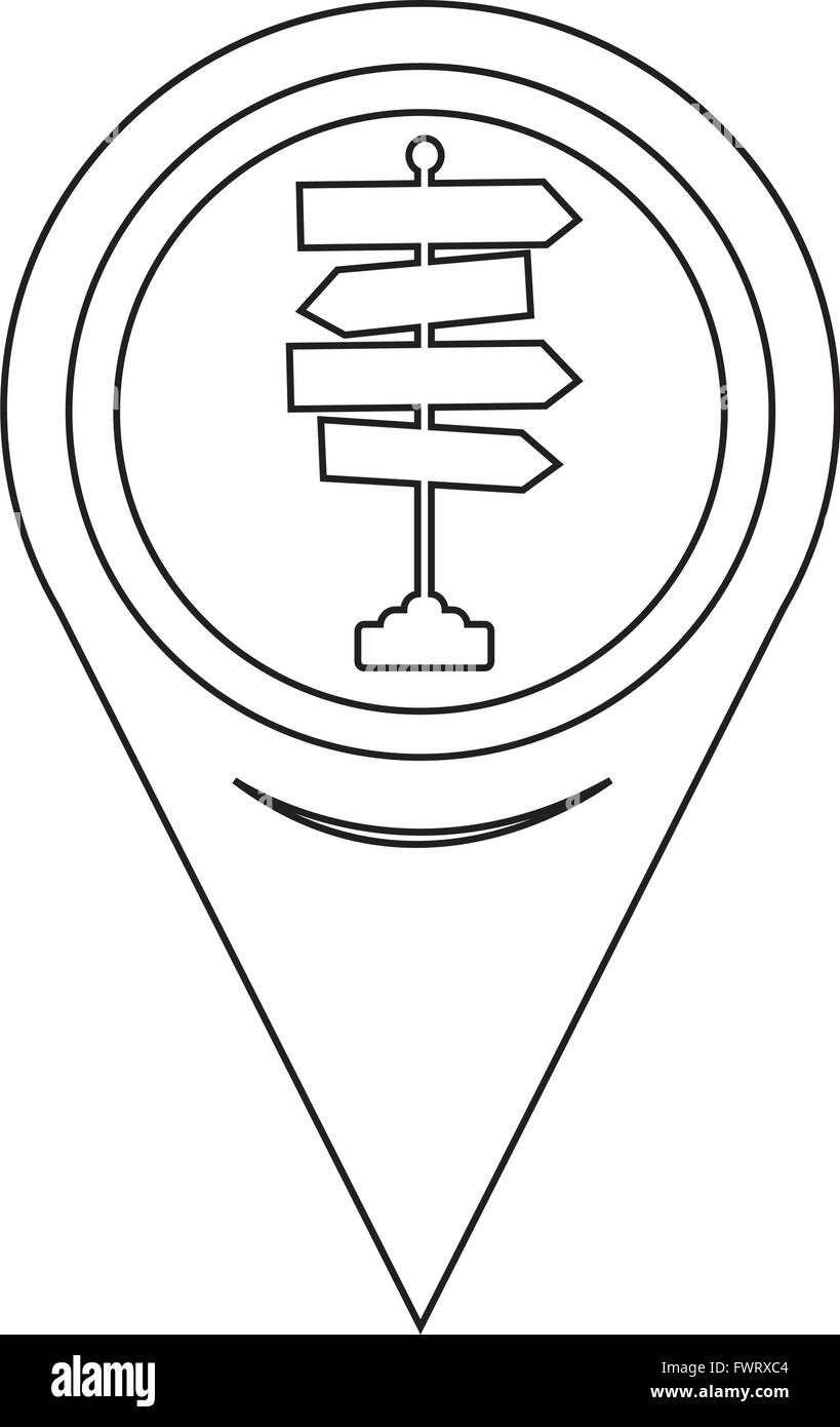 Map Pointer Signpost Icon Stock Vector Image & Art - Alamy