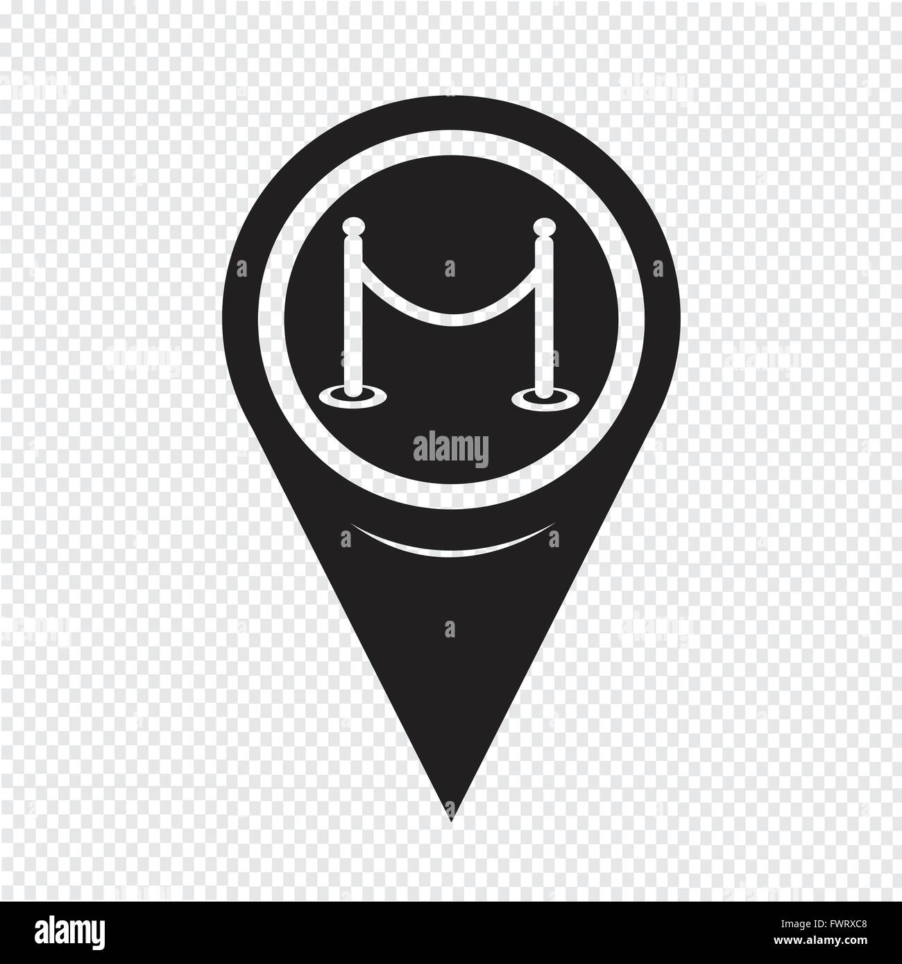 Map Pointer barricade icon Stock Vector Image & Art - Alamy