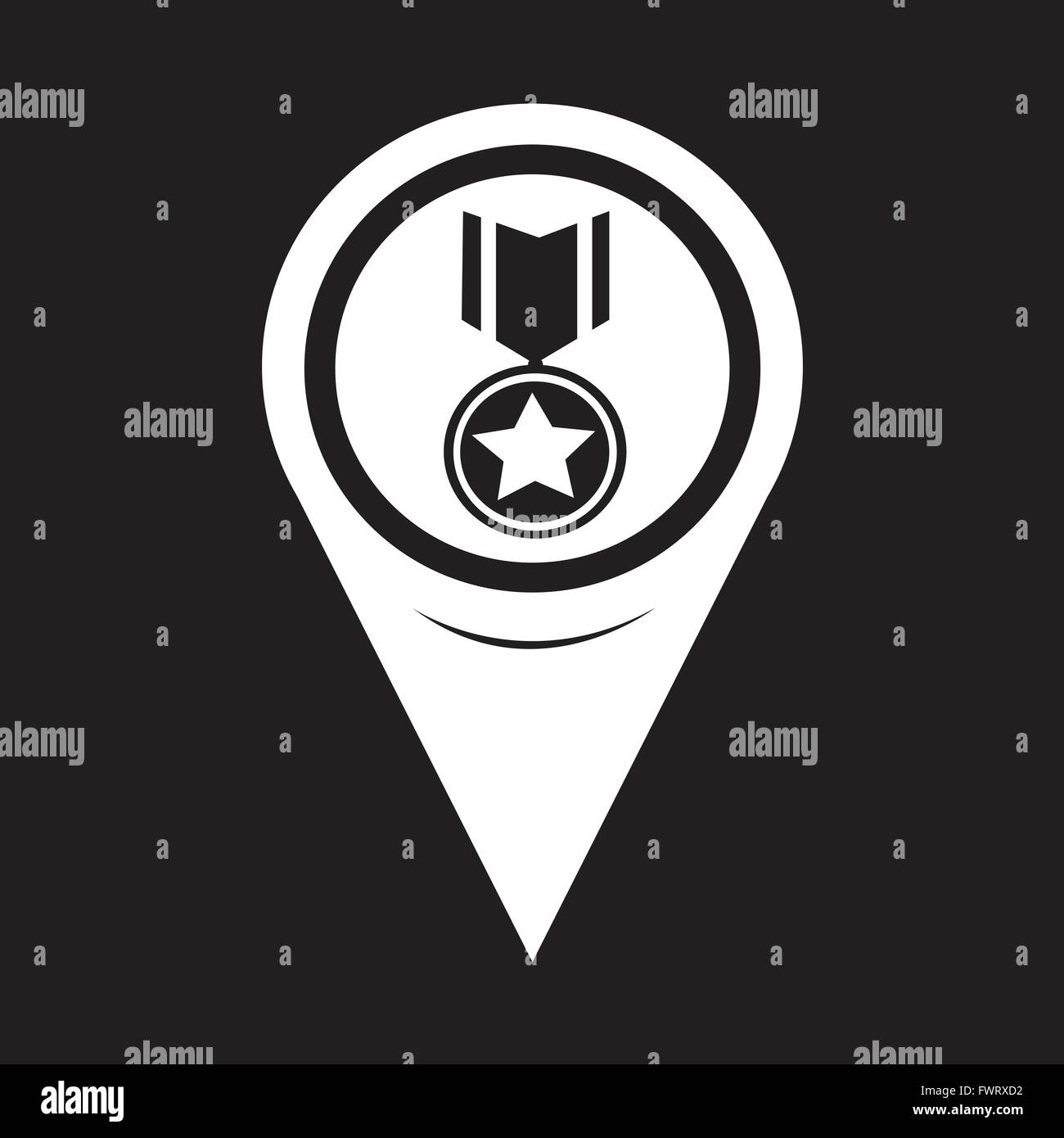 Map Pointer Medal Icon Stock Vector Image & Art - Alamy