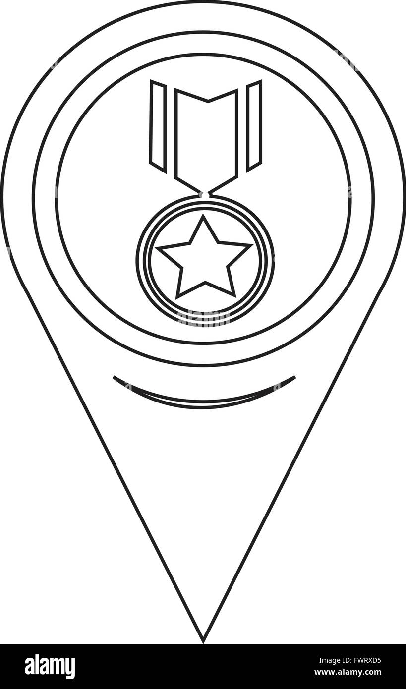 Map Pointer Medal Icon Stock Vector Image & Art - Alamy