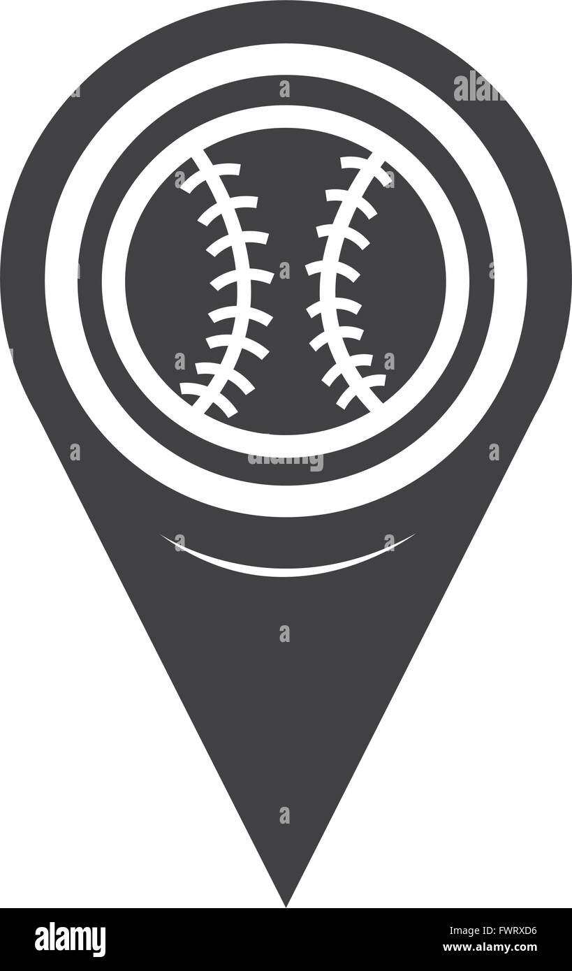 Map Pointer Baseball Icon Stock Vector Image & Art - Alamy