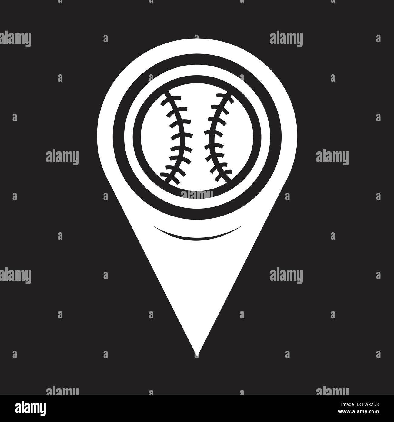 Map Pointer Baseball Icon Stock Vector Image & Art - Alamy