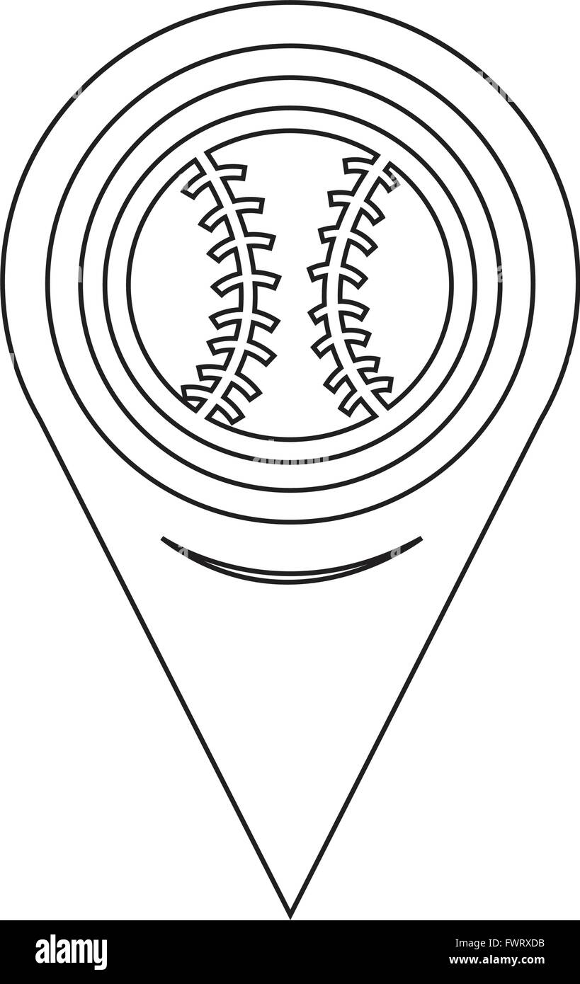 Map Pointer Baseball Icon Stock Vector Image & Art - Alamy