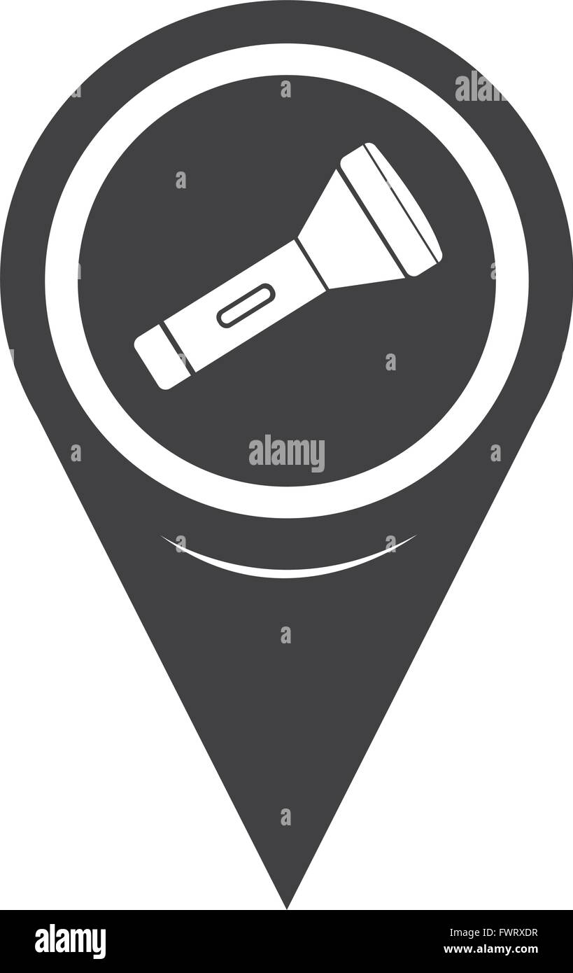 Map Pointer Flashlight Icon Stock Vector Image & Art - Alamy