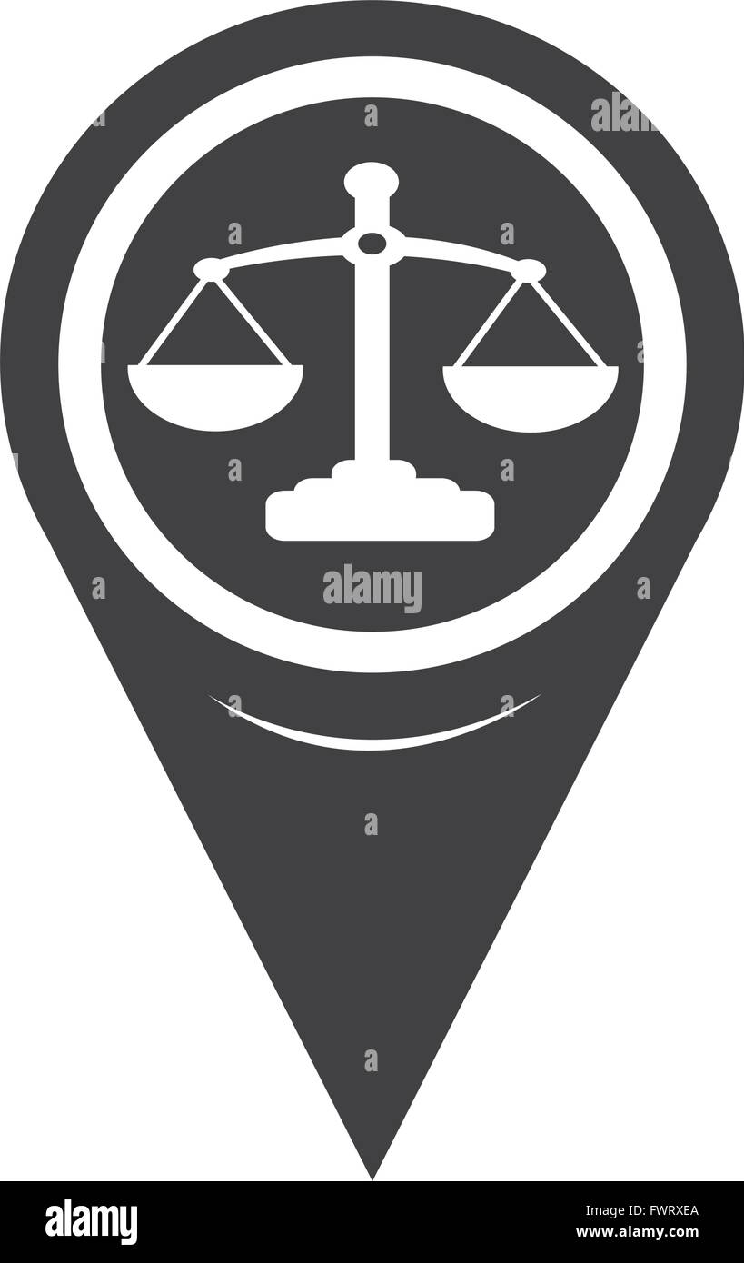 Map Pointer Scales Of Justice Icon Stock Vector Image & Art - Alamy