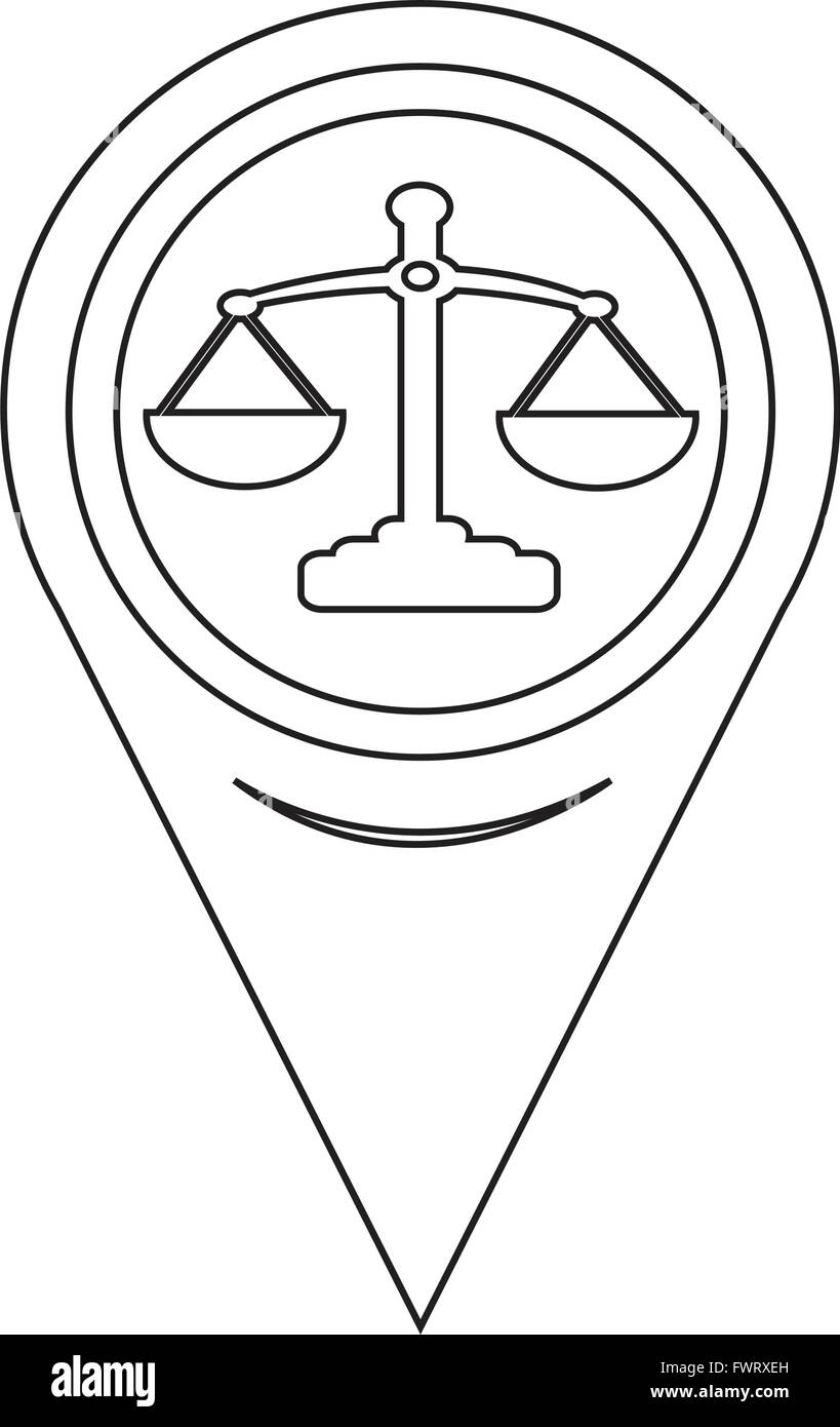 Map Pointer Scales Of Justice Icon Stock Vector Image & Art - Alamy