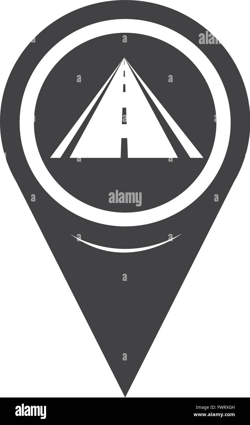 Map Pointer Road Icon Stock Vector Image & Art - Alamy
