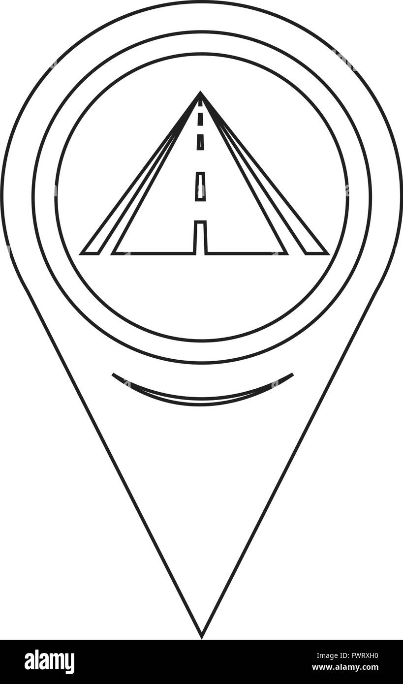 Map Pointer Road Icon Stock Vector Image & Art - Alamy