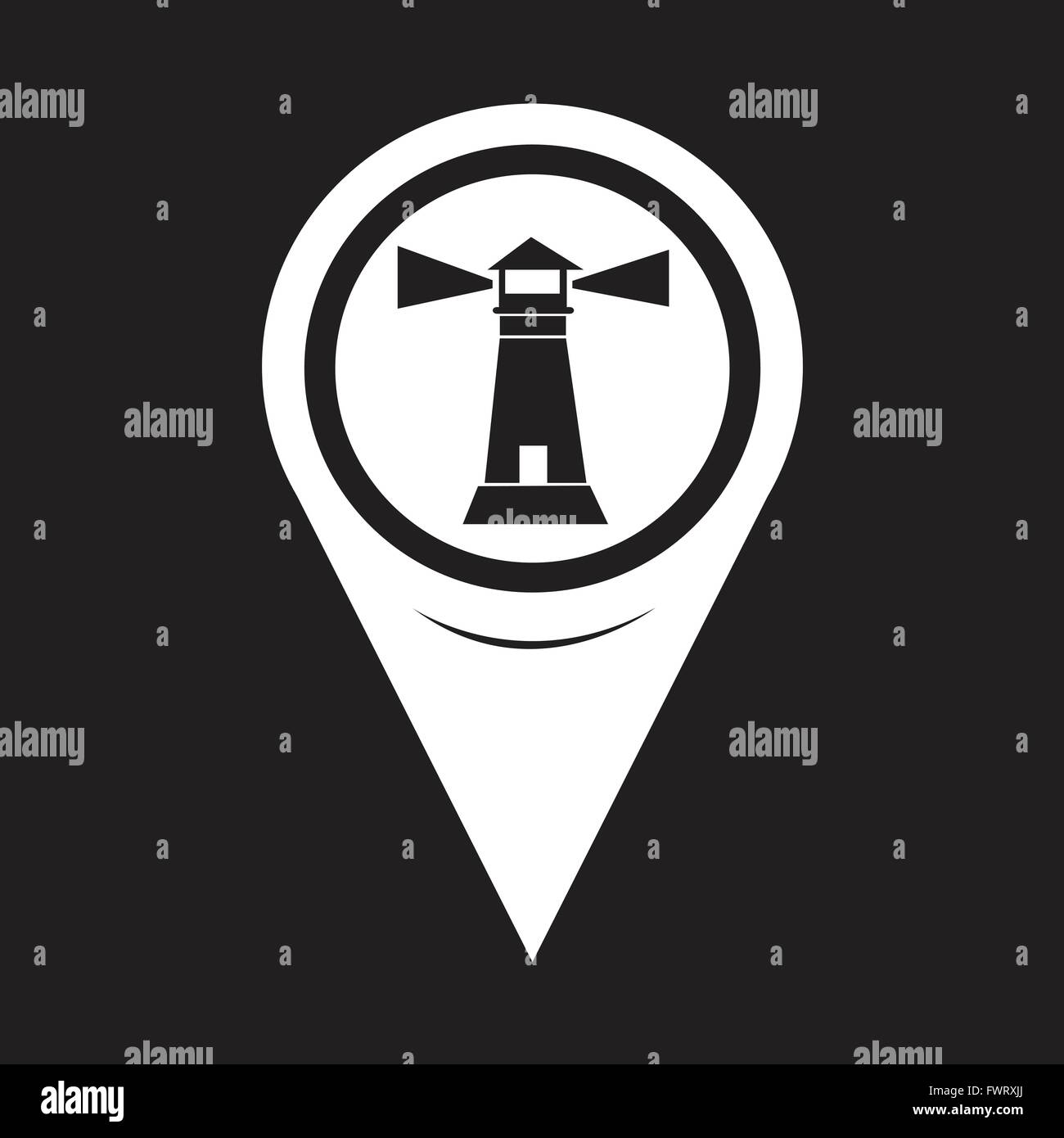 Map Pointer Lighthouse Icon Stock Vector Image & Art - Alamy