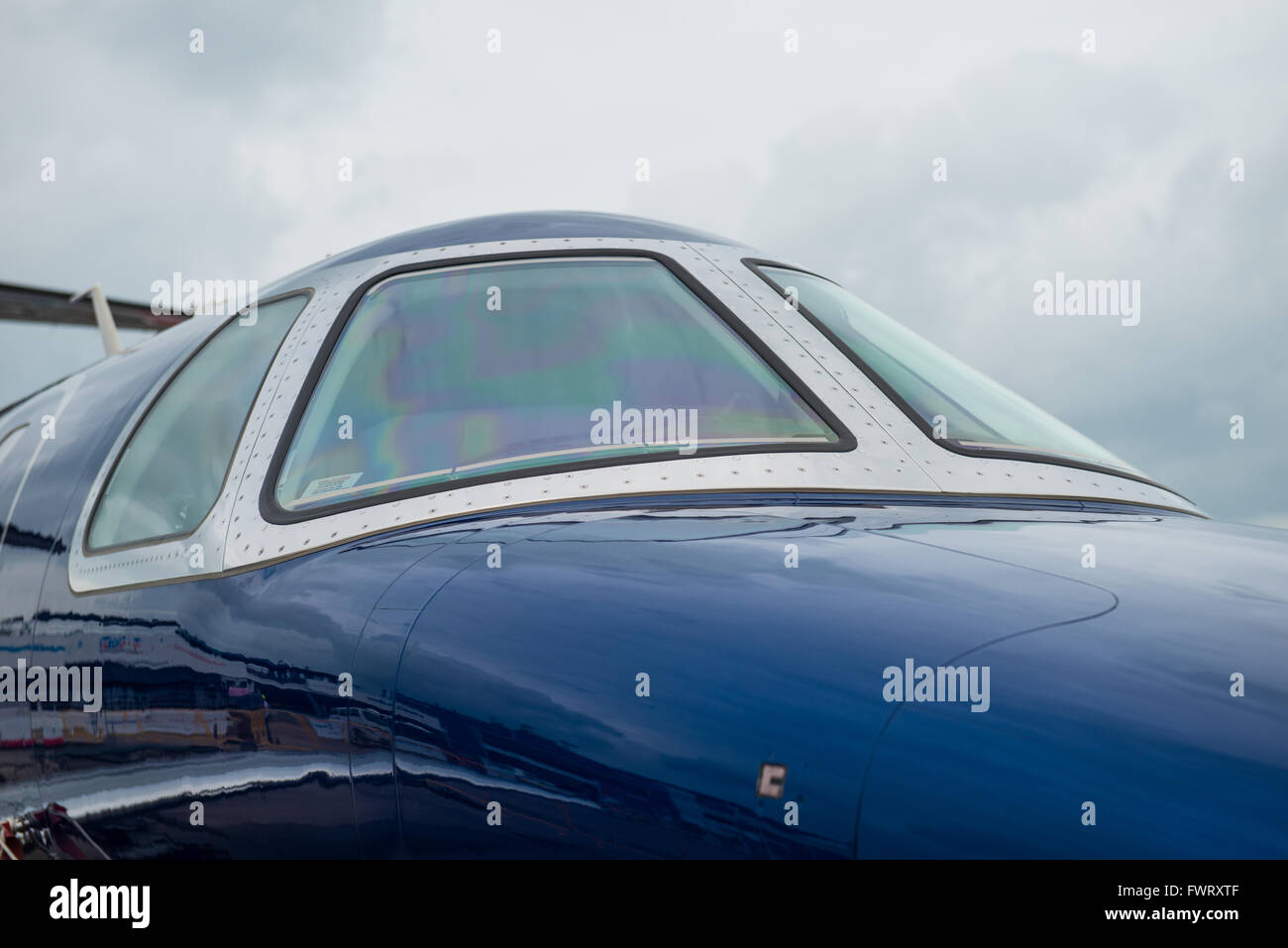 Closeup of Luxury private jet Cockpit Stock Photo - Alamy