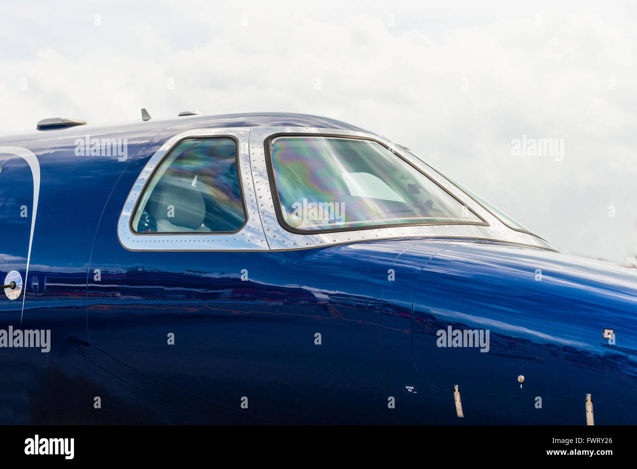 Closeup of Luxury private jet Cockpit Stock Photo - Alamy