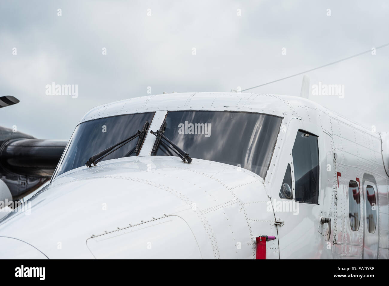 Closeup of Luxury private jet Cockpit Stock Photo - Alamy