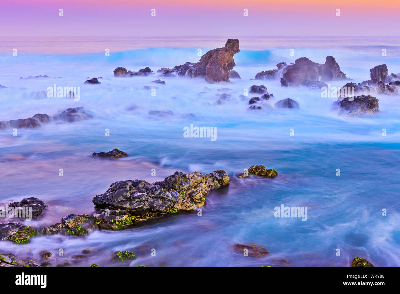 waves on beach in Maui Stock Photo - Alamy