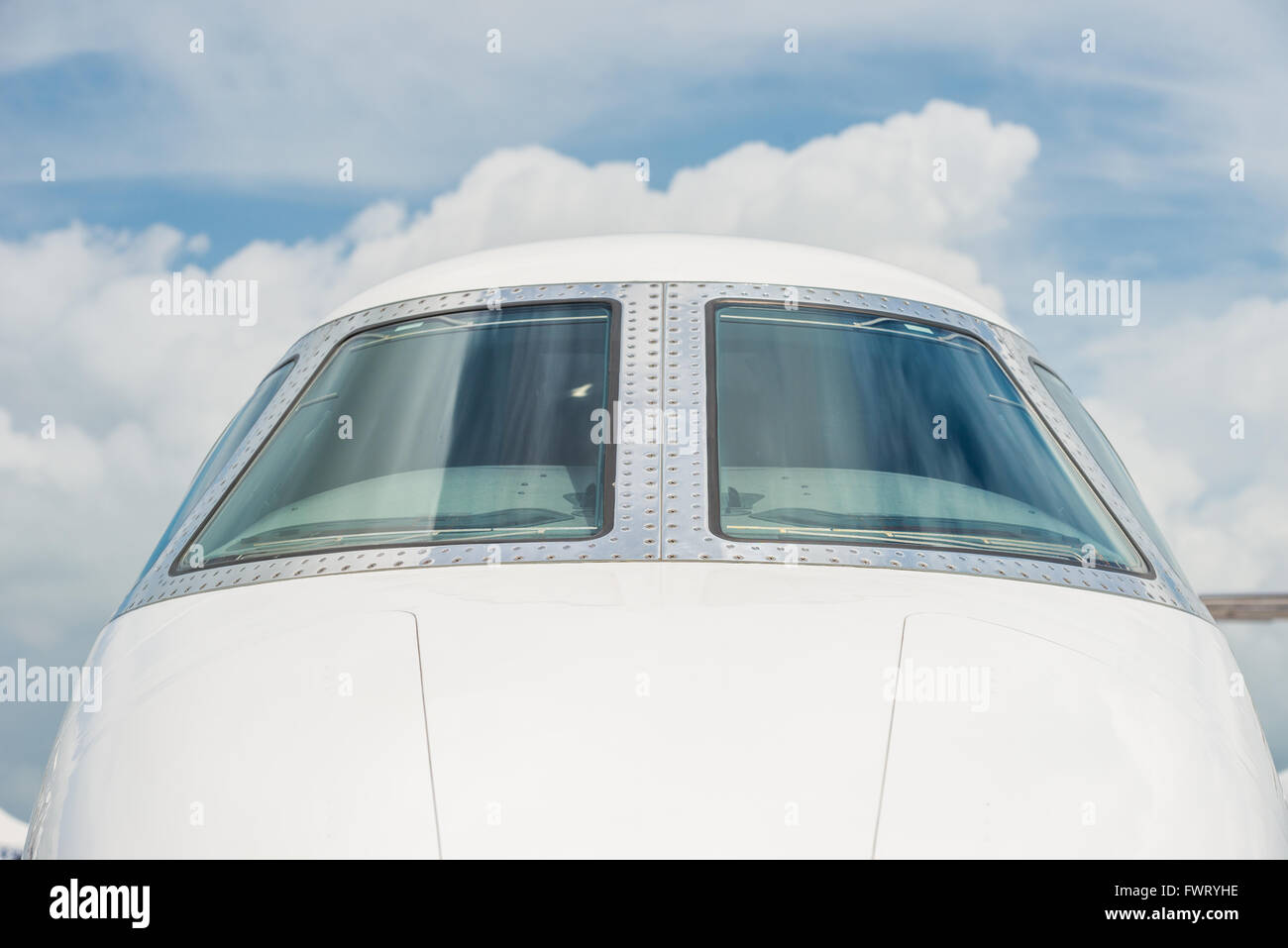 Closeup of Luxury private jet Cockpit Stock Photo - Alamy
