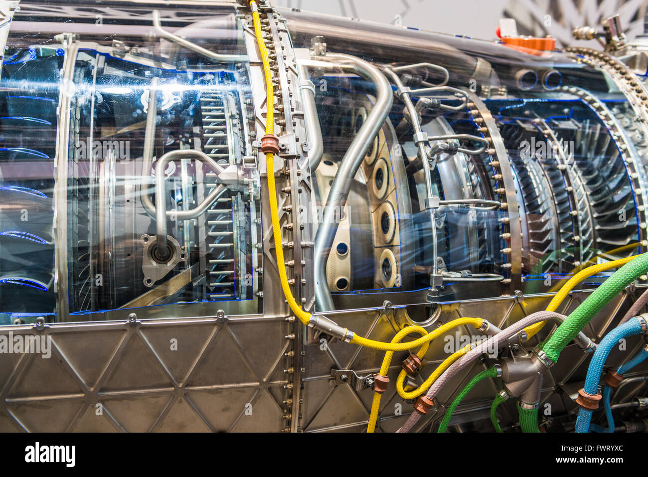 Show details jet engine at Singapore air show 2016 Stock Photo - Alamy