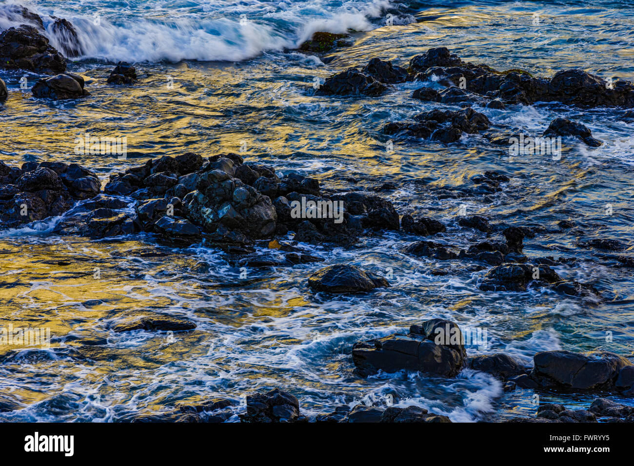 Ho'okipa Beach at dawn, Maui Stock Photo - Alamy