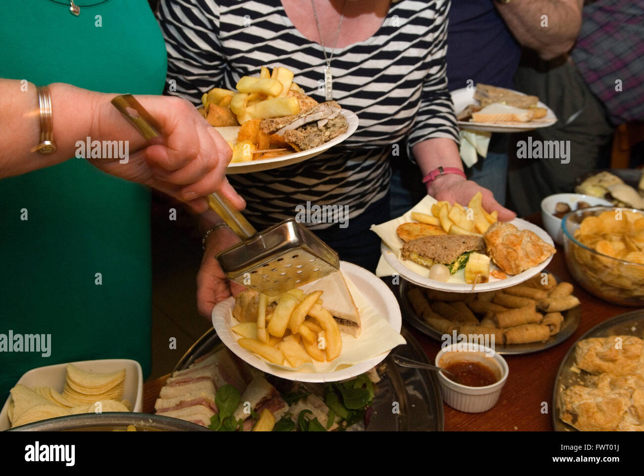 Pub buffet Leicestershire Uk HOMER SYKES Stock Photo - Alamy
