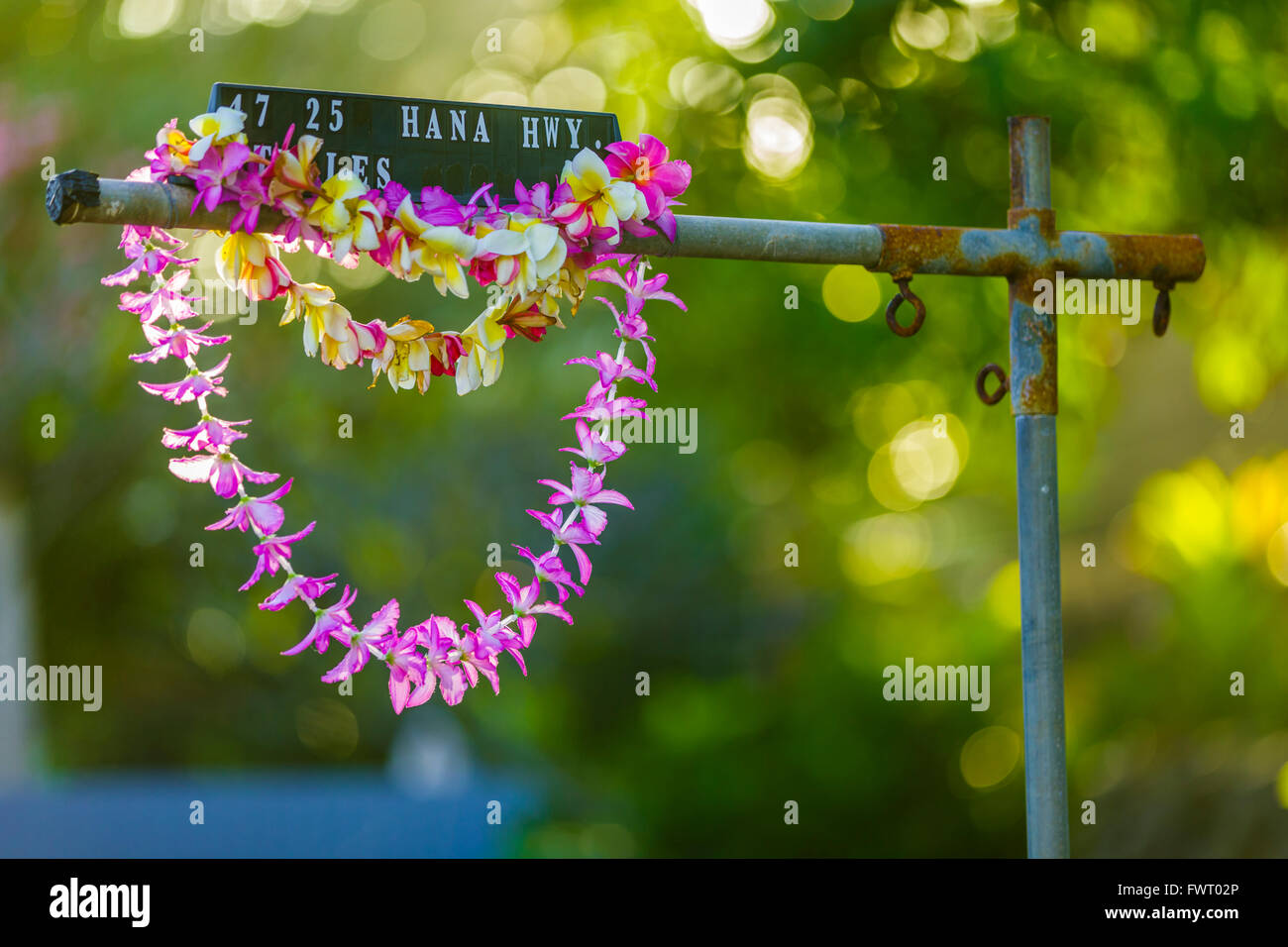 Leis for sale, Maui Stock Photo - Alamy