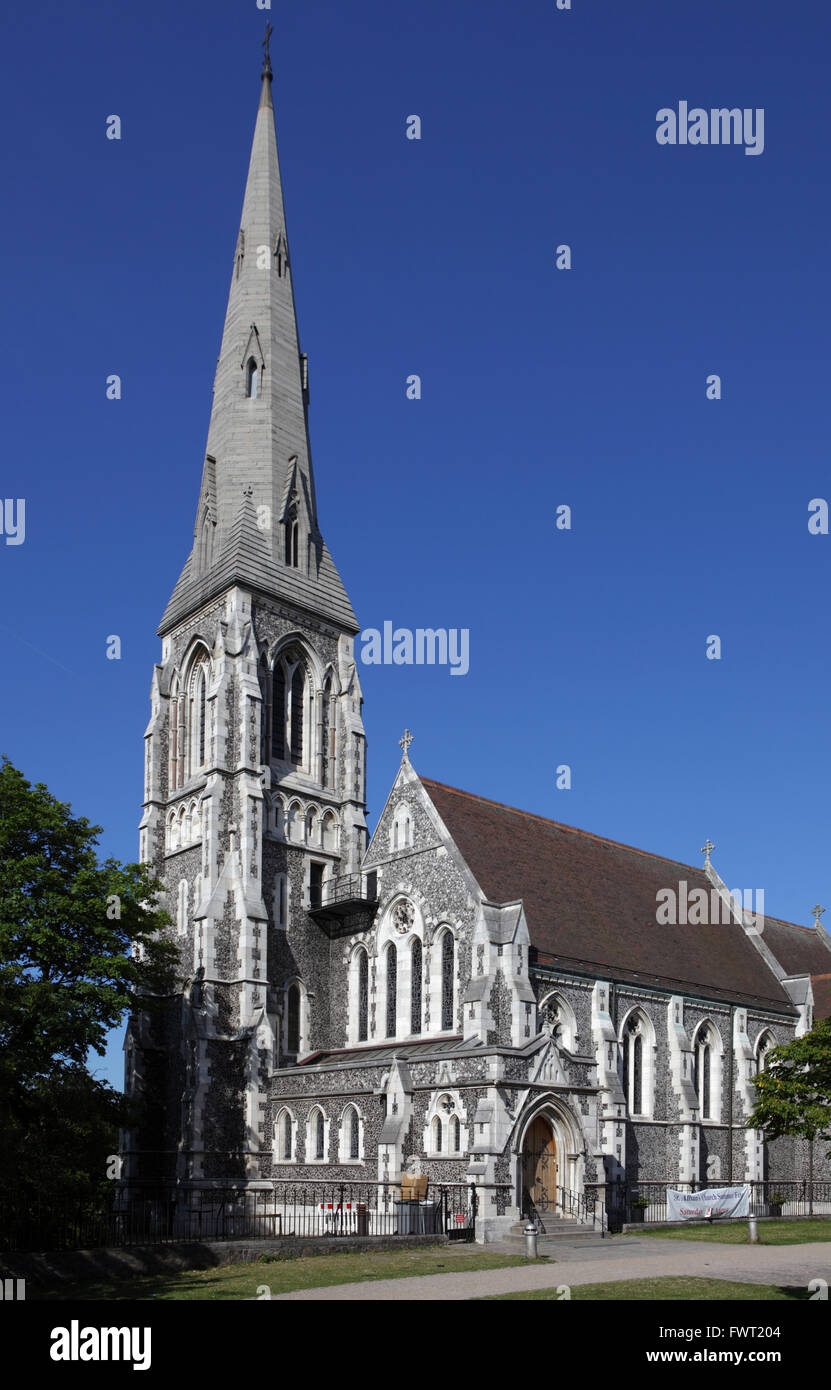 Exterior view of St. Alban's Church in Copenhagen, Denmark Stock Photo ...