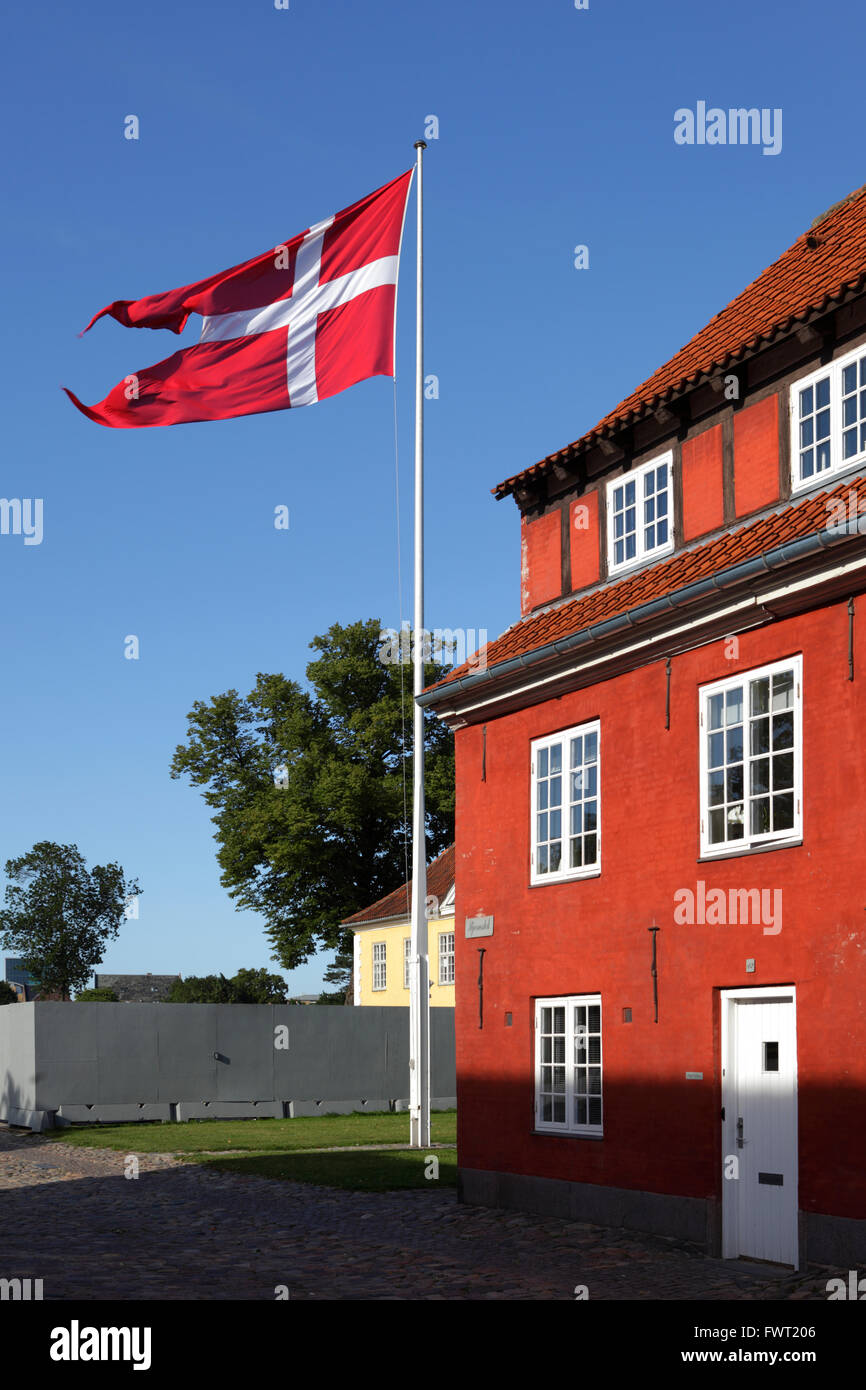 Red building at Kastellet, Copenhagen, Denmark Stock Photo - Alamy