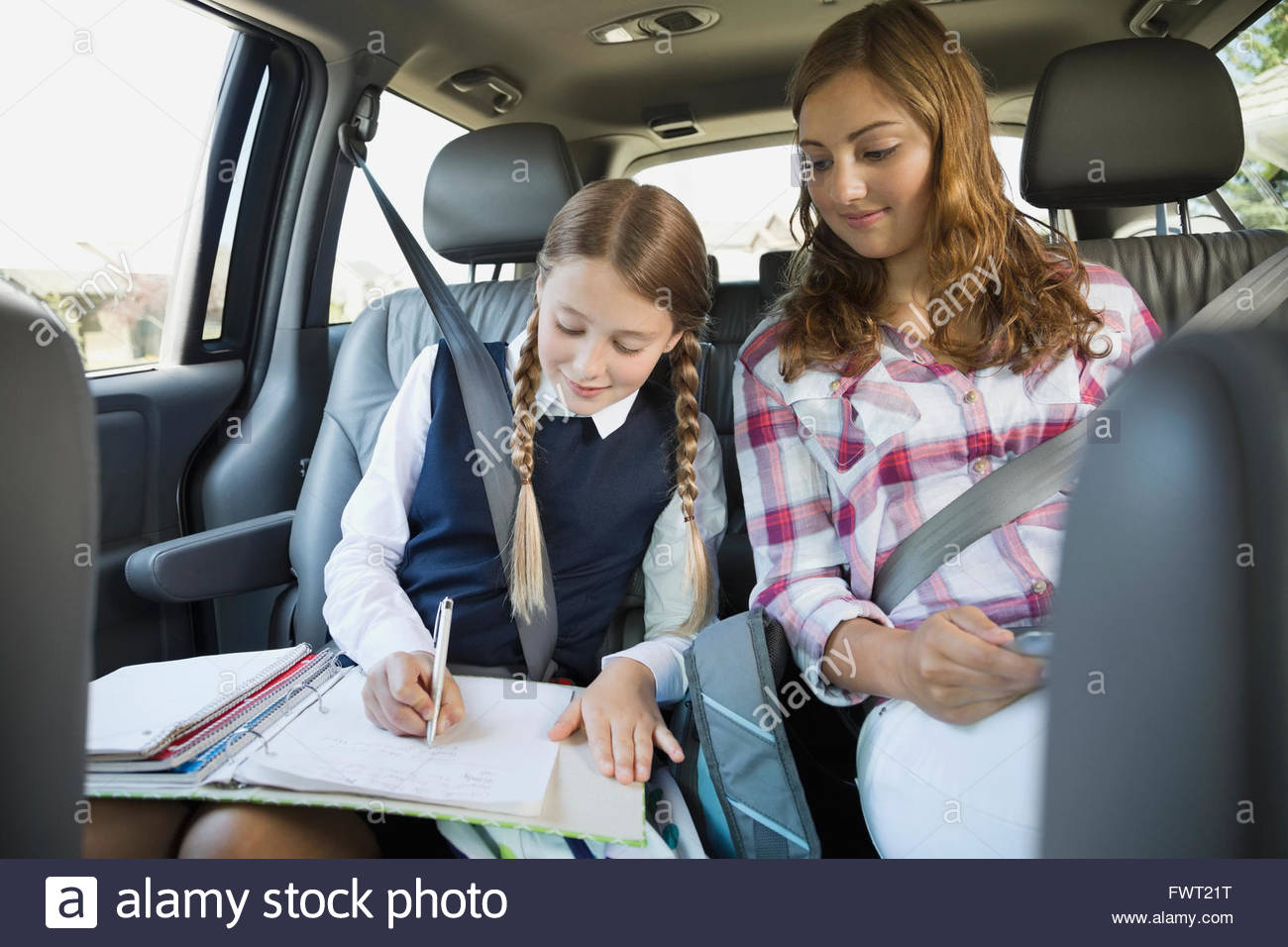Teenager car back seat hi-res stock photography and images - Alamy