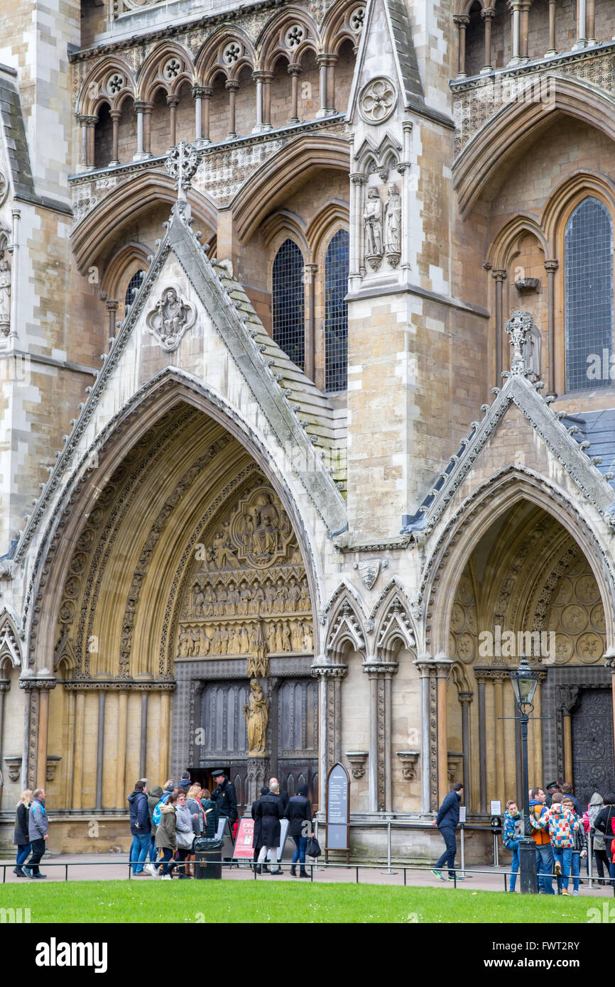 Westminster Abbey entrance, London Stock Photo - Alamy