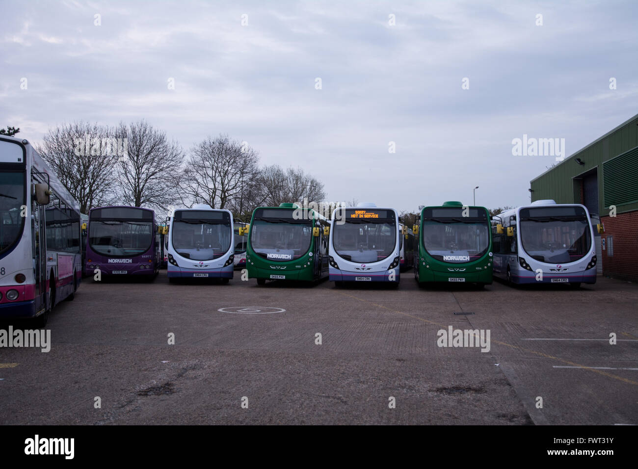 First Bus UK busses Stock Photo - Alamy