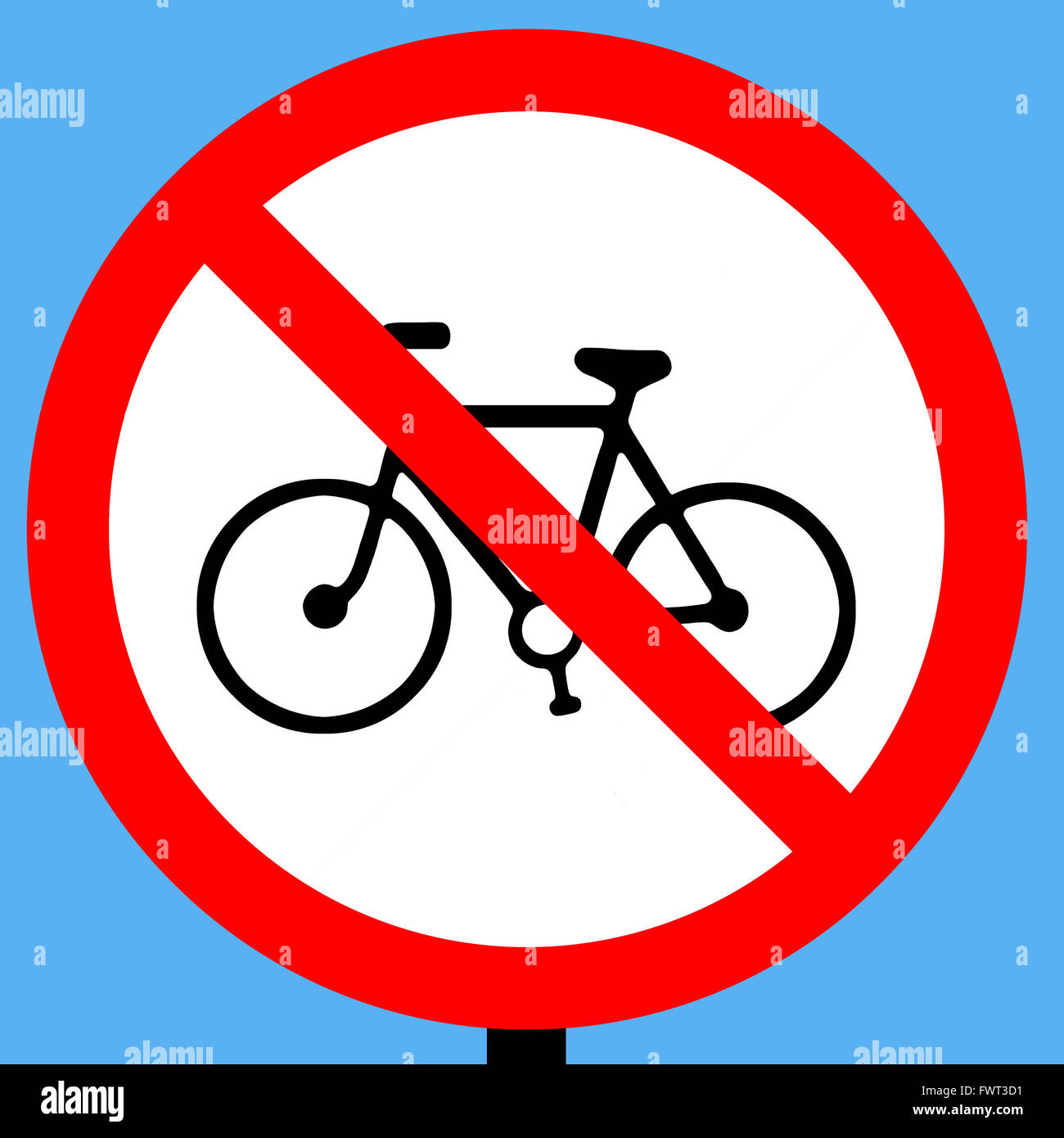 No cycling traffic sign Stock Photo - Alamy