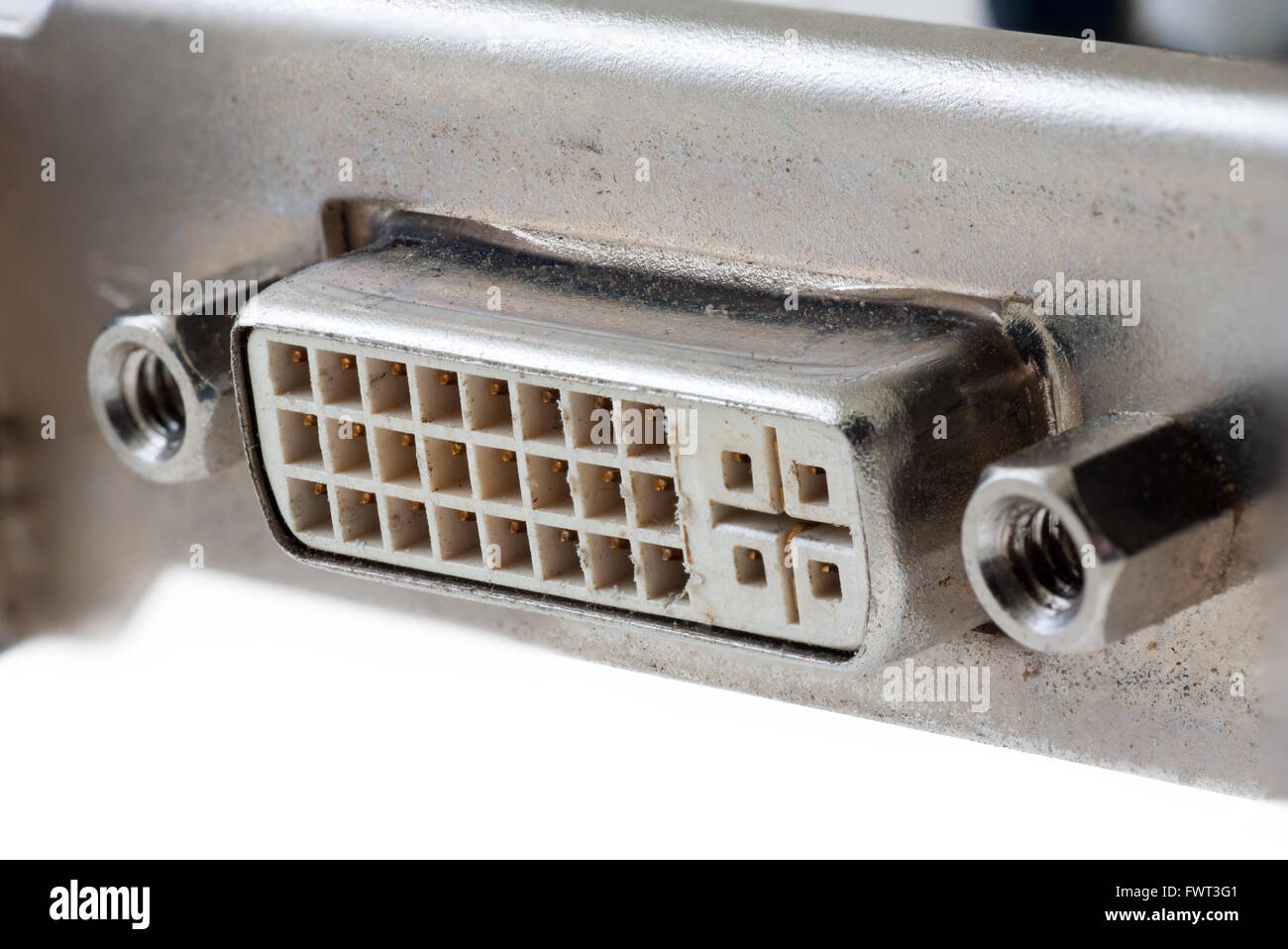 DVI connector isolated on white background, closeup Stock Photo - Alamy