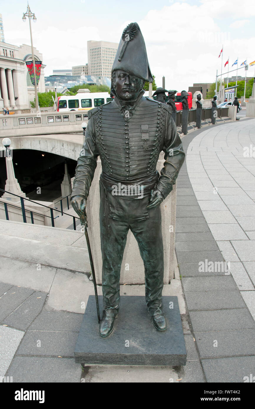 Statue of Charles de Salaberry - Ottawa - Canada Stock Photo - Alamy