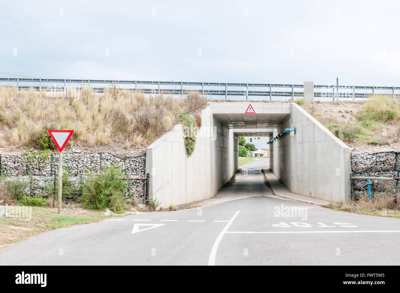 A connection road underneath the N2 highway at Colchester near Port ...