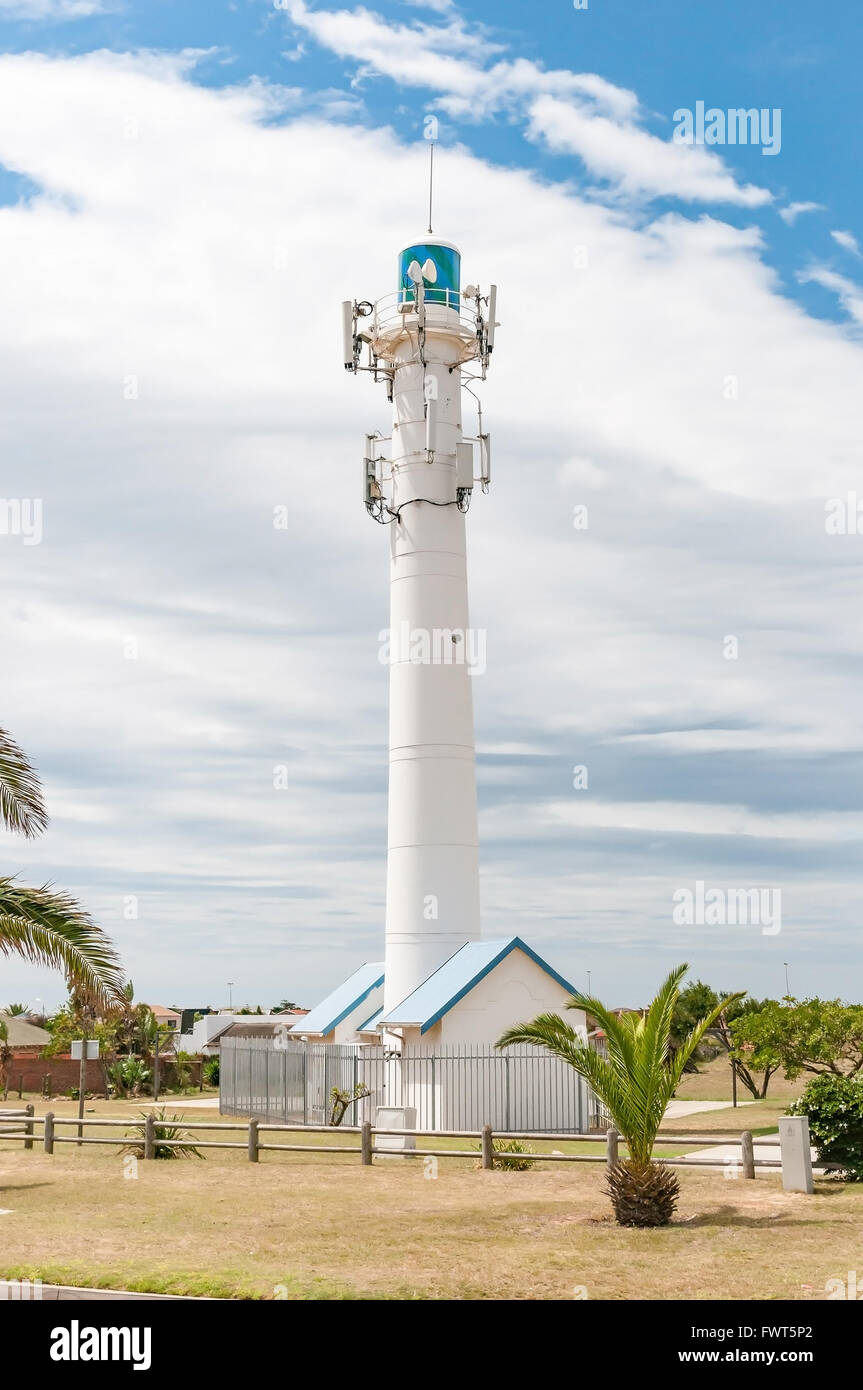 The lighthouse in Bluewater Bay near Port Elizabeth in the Eastern Cape ...