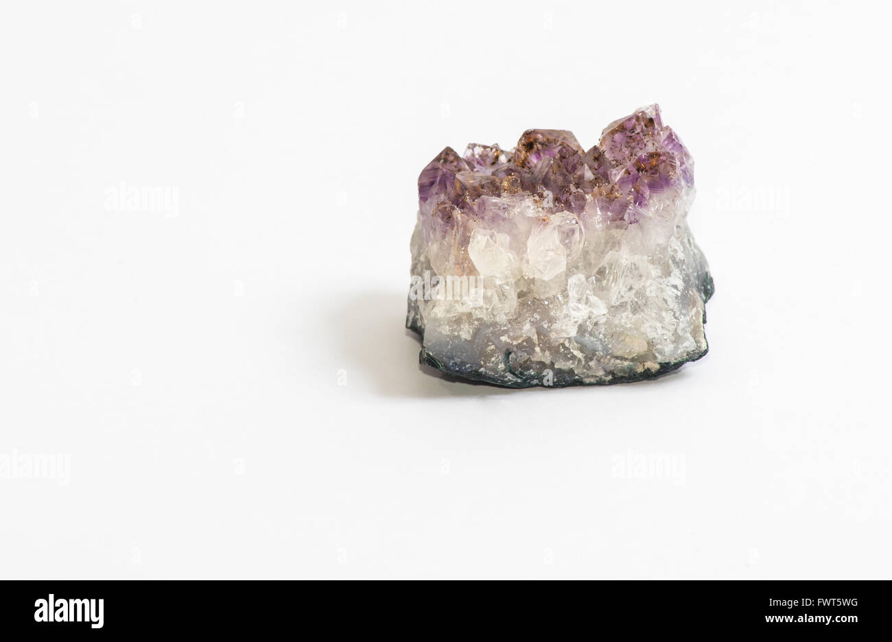 Crystals of the violet coloured gemstone Amethyst Stock Photo - Alamy
