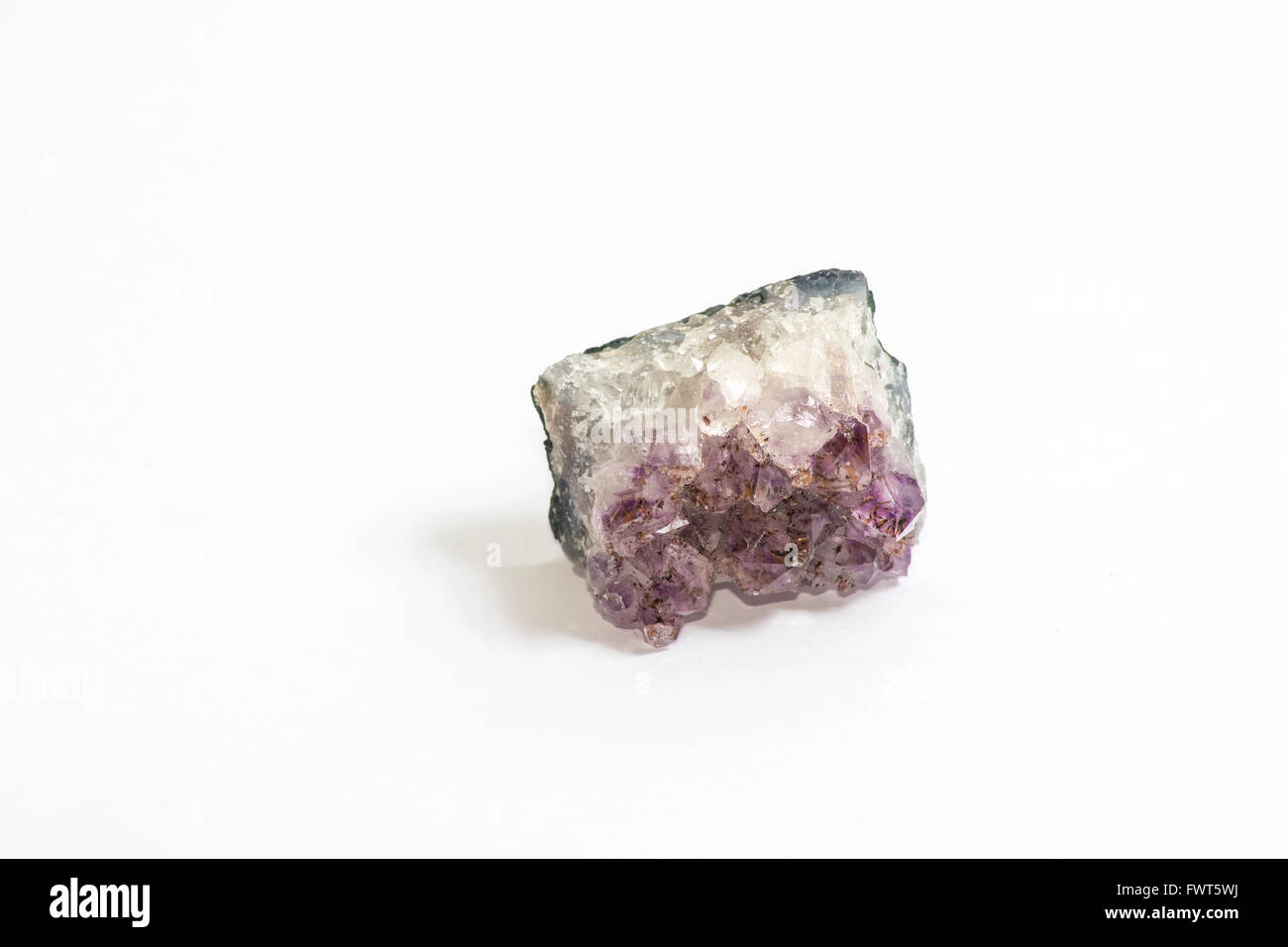 Crystals of the violet coloured gemstone Amethyst Stock Photo - Alamy