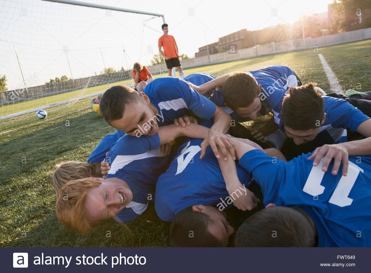 Soccer player lying down on hi-res stock photography and images - Alamy