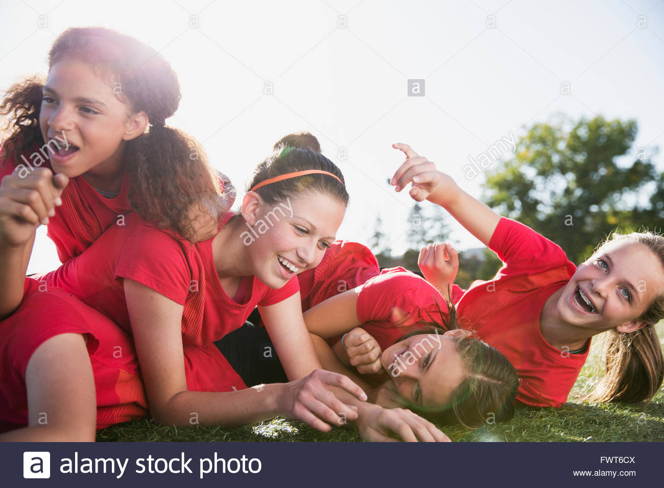 Soccer player lying down hi-res stock photography and images - Alamy