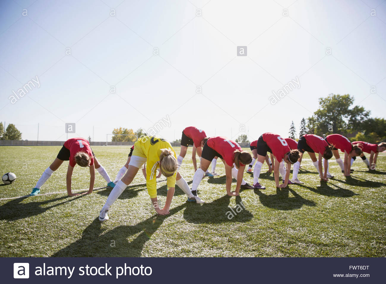 Soccer player stretching field hi-res stock photography and images - Alamy
