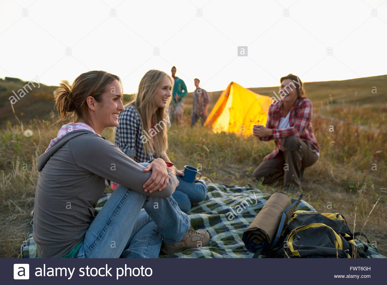 Adventure People Friends Camping High Resolution Stock Photography and ...