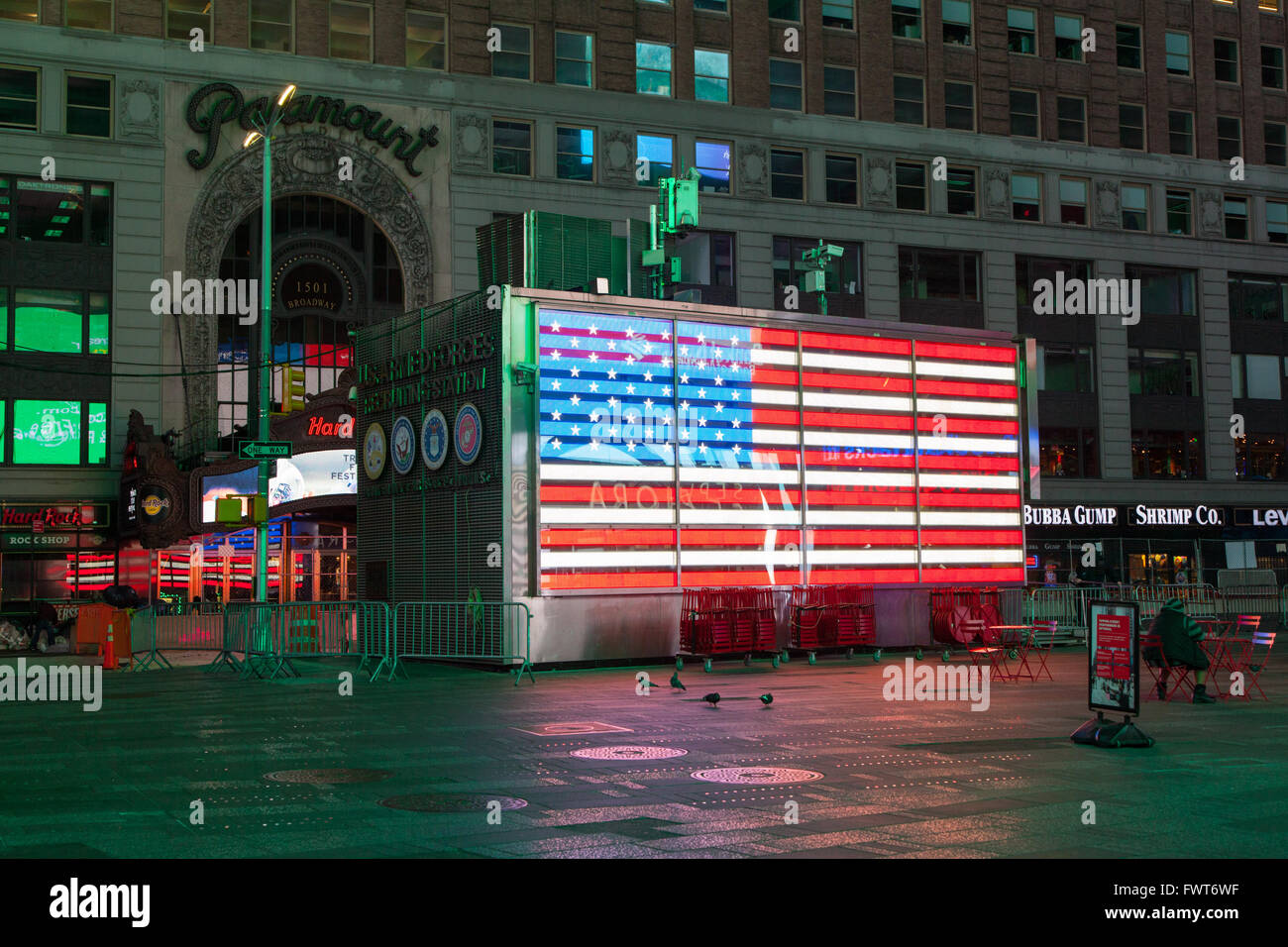 American flag on the u s army recruiting station hi-res stock ...